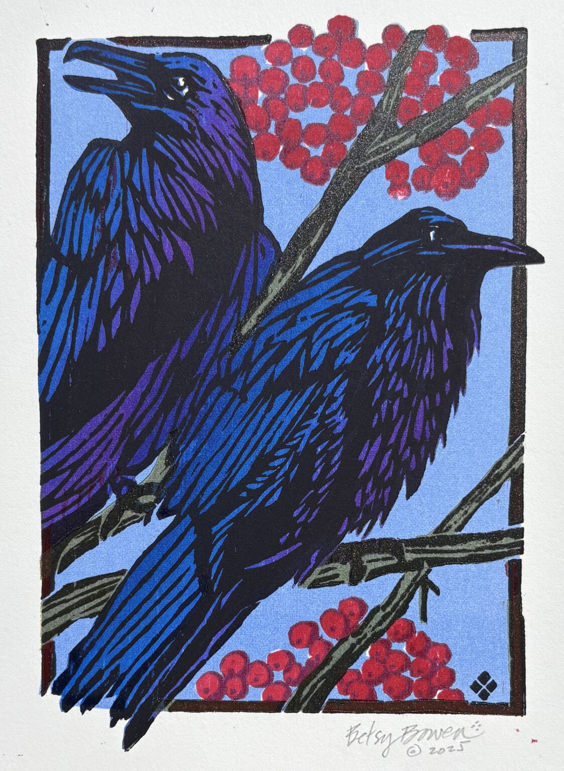 Ravens and Mountain Ash - Betsy Bowen Studio